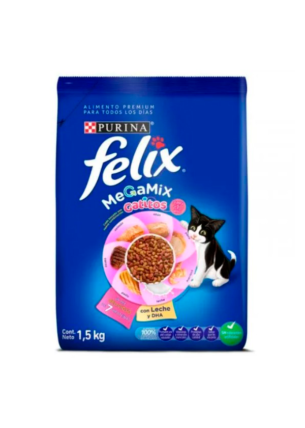 Felix Gatitos Megamix con Leche – Bagueras Petshop Tocancipá